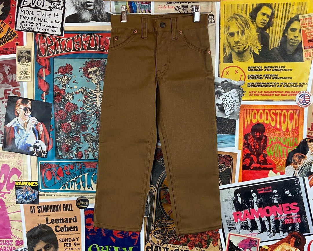 Vintage Toddler Kids 70s Brown Irregular Levi's Zip Fly Pants Size 5 ...