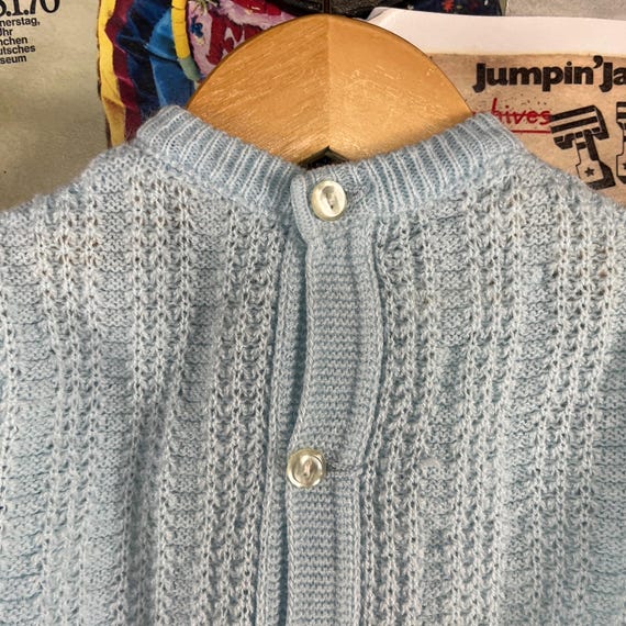 Vintage Baby Kids 1960s-70s Light Blue Renzo Italy Kn… - Gem