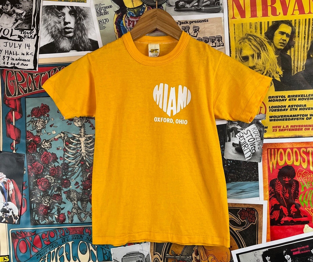 Vintage Kids 70s Miami University Oxford Ohio Swoop MU Redhawks Russell ...