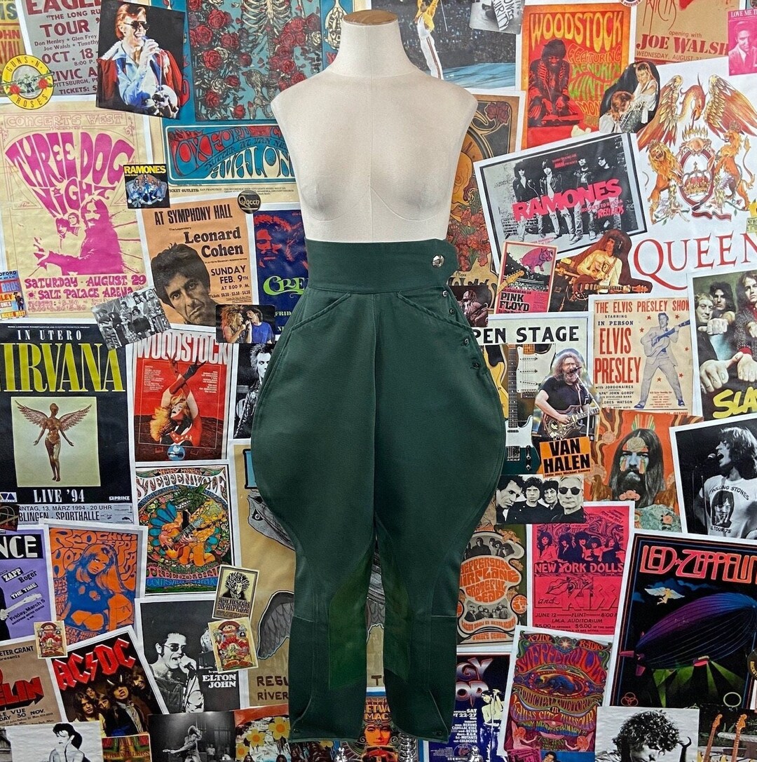 Vintage Women's 40s Green High Rise Over the Top Sport Togs Equestrian ...