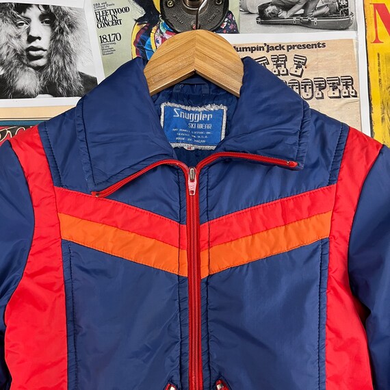 Vintage Kids 80s Blue Red & Orange Color Block Snuggl… - Gem