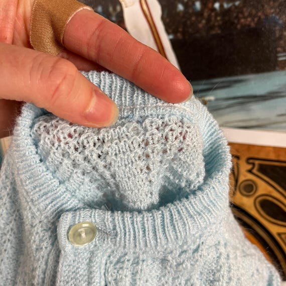 Vintage Baby Kids 1960s-70s Light Blue Renzo Italy Kn… - Gem
