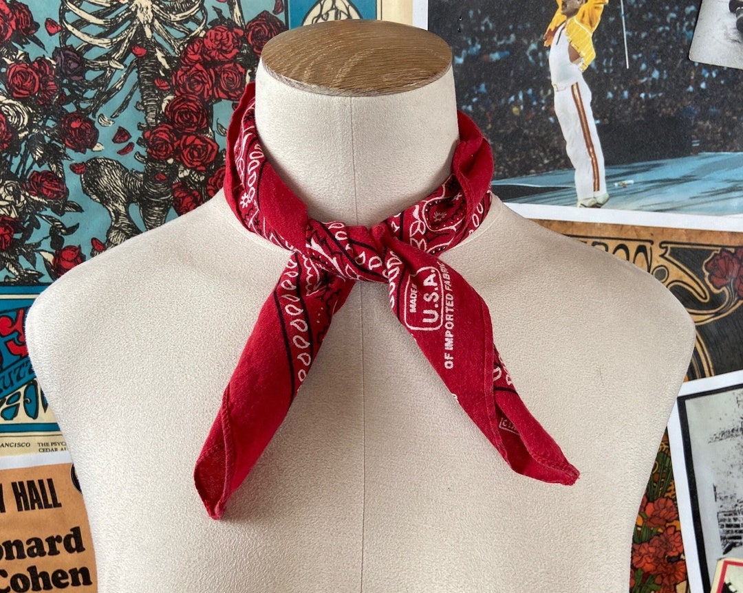 Vintage Stained Red Paisley Floral Print Paris Cotton - Etsy