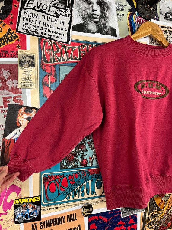 Vintage Kids 90s Red BUM Equipment Pullover Crewneck … - Gem