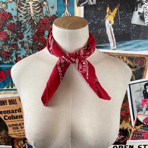 Vintage Stained Red Paisley Floral Print Paris All Cotton | Etsy