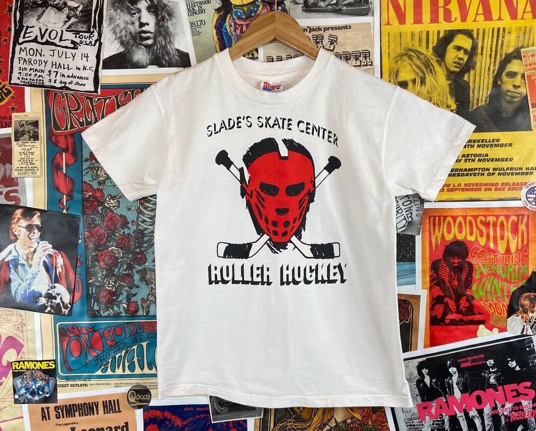 Vintage Kids 90s White Stained Slade's Skate Center - Etsy