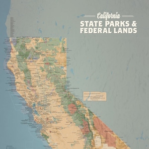 California State Parks & Federal Lands Map 24x36 Poster - Etsy