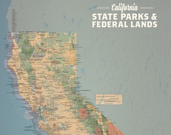 New Mexico State Parks Map 11x14 Print - Etsy