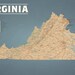 Virginia State Wall Map // Decorative Poster - Etsy