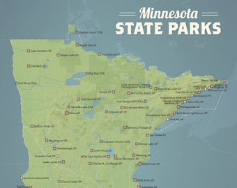 New Mexico State Parks Map 11x14 Print - Etsy