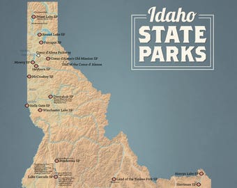 New Mexico State Parks Map 11x14 Print | Etsy