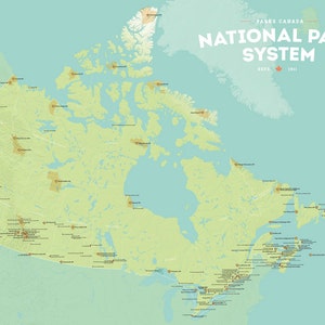 Canada National Park System Map 24x36 Poster - Etsy