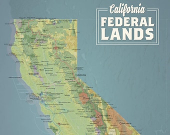 California State Parks & Federal Lands Map 24x36 Poster | Etsy