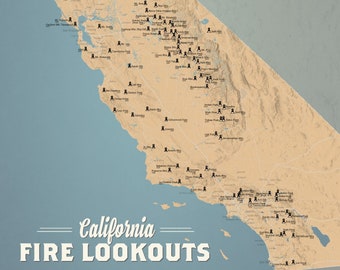 Idaho Fire Lookouts Map 18x24 Poster - Etsy