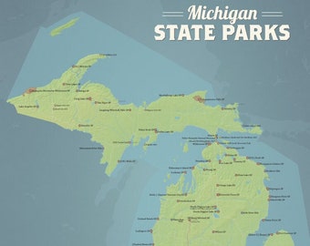 Minnesota State Parks Map 18x24 Poster - Etsy