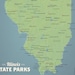 Illinois State Parks Map 18x24 Poster | Etsy