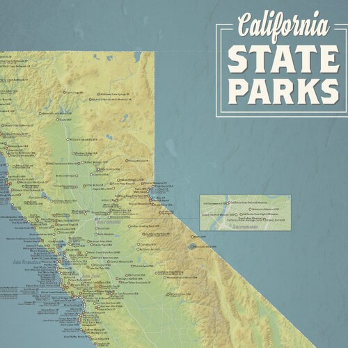 California State Parks & Federal Lands Map 24x36 Poster | Etsy