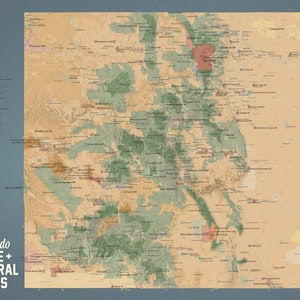 Colorado State Parks & Federal Lands Map 24x36 Poster - Etsy