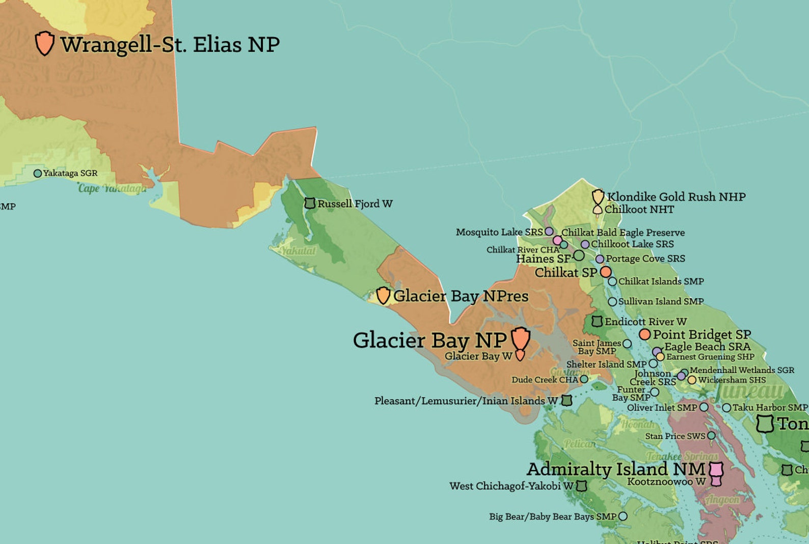 Alaska State Parks & Federal Lands Map 24x36 Poster - Etsy