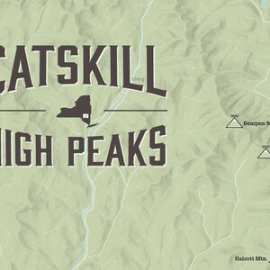 Catskill High Peaks Map 18x24 Poster - Etsy