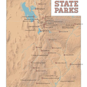 Utah State Parks Map 11x14 Print - Etsy