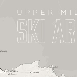 Upper Midwest Ski Resorts Map 18x24 Poster - Etsy