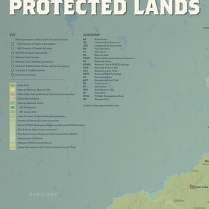 New Hampshire State Parks & Federal Land Map 24x36 Poster - Etsy