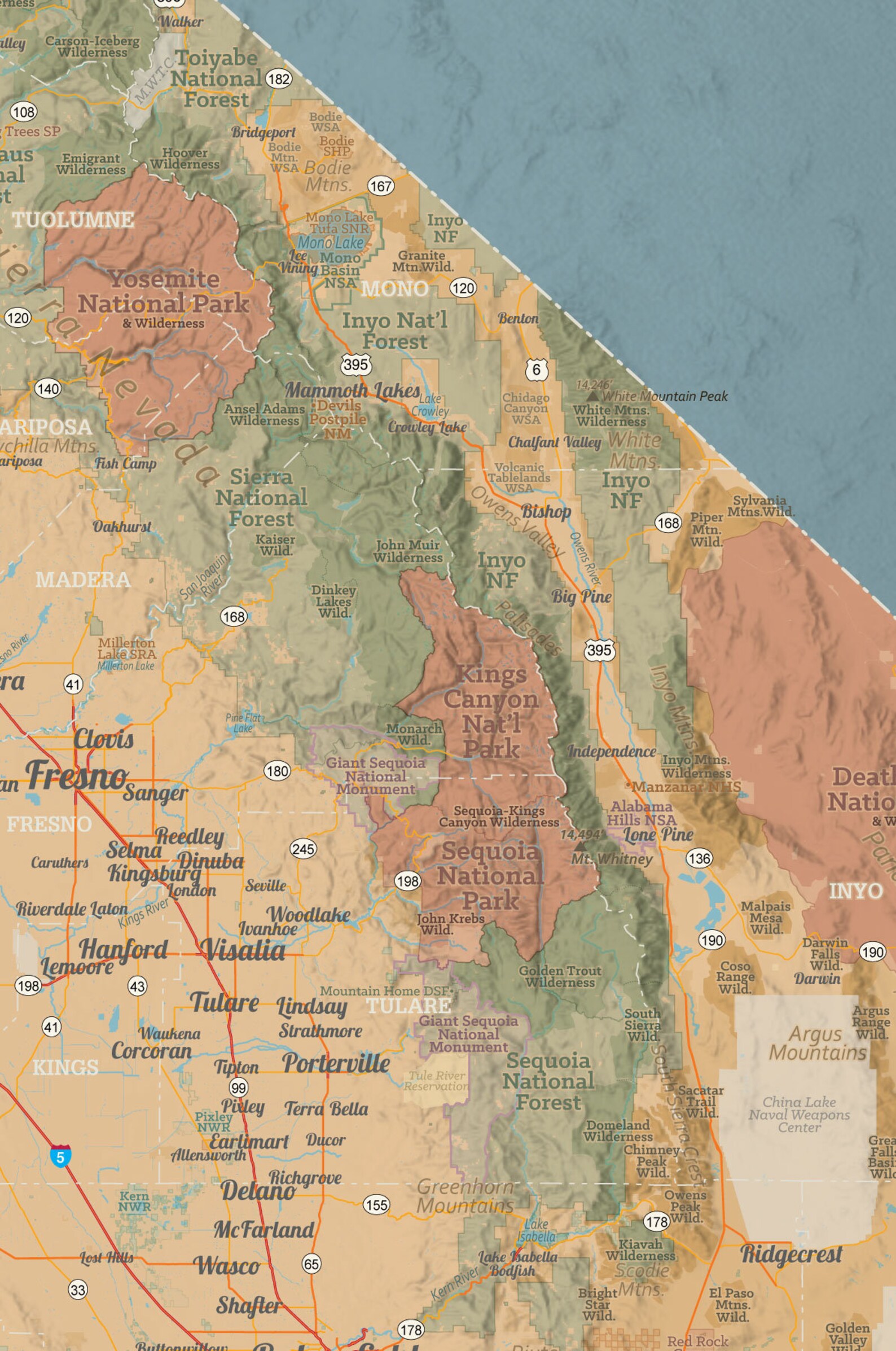 California State Wall Map // Decorative Poster - Etsy