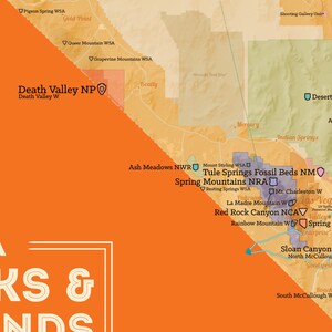 Nevada State Parks & Federal Lands Map 18x24 Poster - Etsy