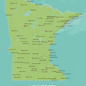 Minnesota State Parks Map 18x24 Poster - Etsy