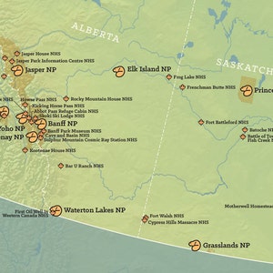 Canada National Park System Map 24x36 Poster - Etsy
