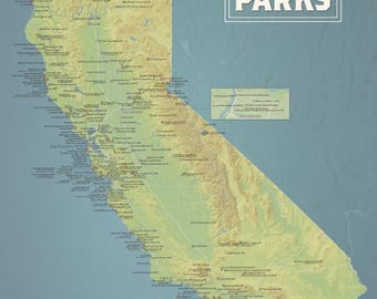 California Parks Map - Etsy
