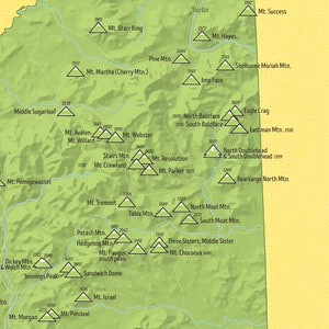 New Hampshire '52 With A View' Map 18x24 Poster - Etsy