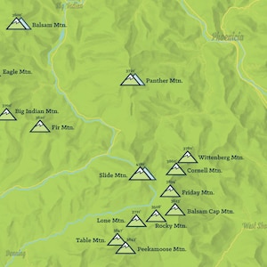 Catskill High Peaks Map 18x24 Poster - Etsy