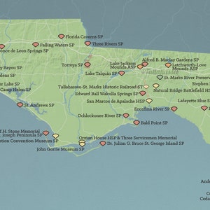 Florida State Parks Map 18x24 Poster - Etsy