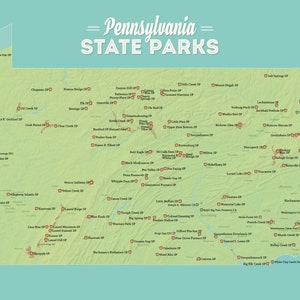 Pennsylvania State Parks Map 18x24 Poster - Etsy
