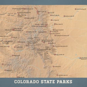Colorado State Parks Map 11x14 Print - Etsy