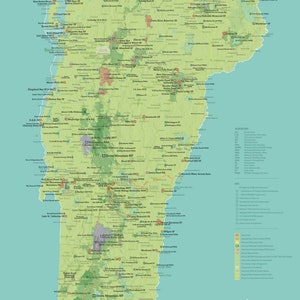 Vermont State Parks & Federal Lands Map 18x24 Poster - Etsy