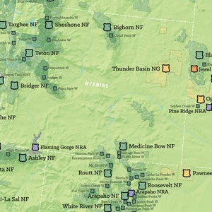 US National Forest System Map 24x36 Poster - Etsy