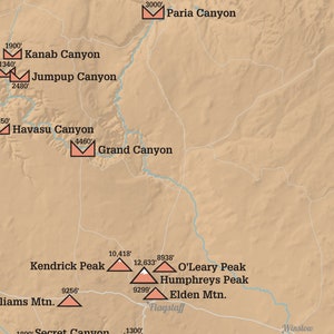 Arizona 20-20 Challenge Map 11x14 Print - Etsy