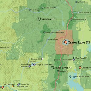 Oregon State Parks & Federal Lands Map 24x36 Poster - Etsy