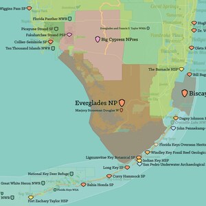 Florida State Parks & Federal Lands Map 24x36 Poster - Etsy
