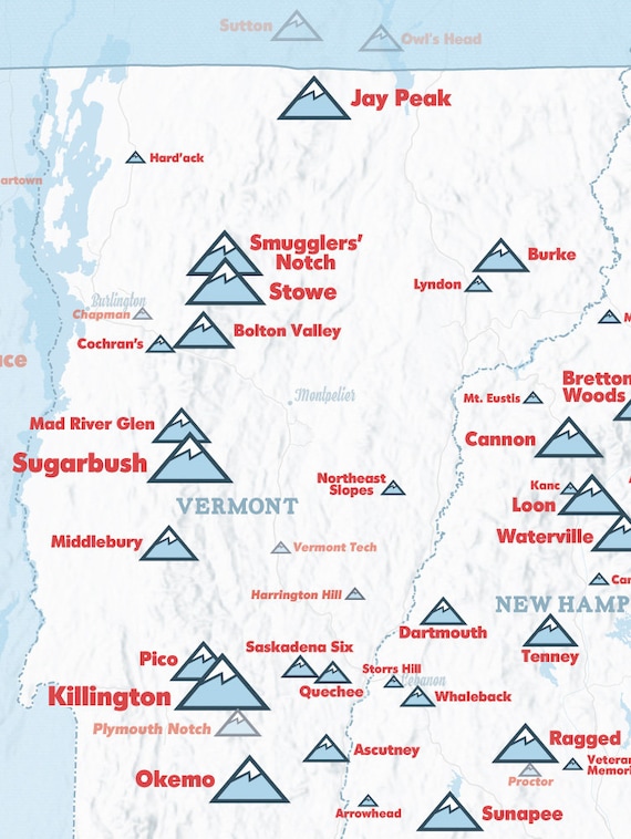 Vermont Ski Resorts Map Magic Mountain, Vermont Ski Trail Map Puzzle