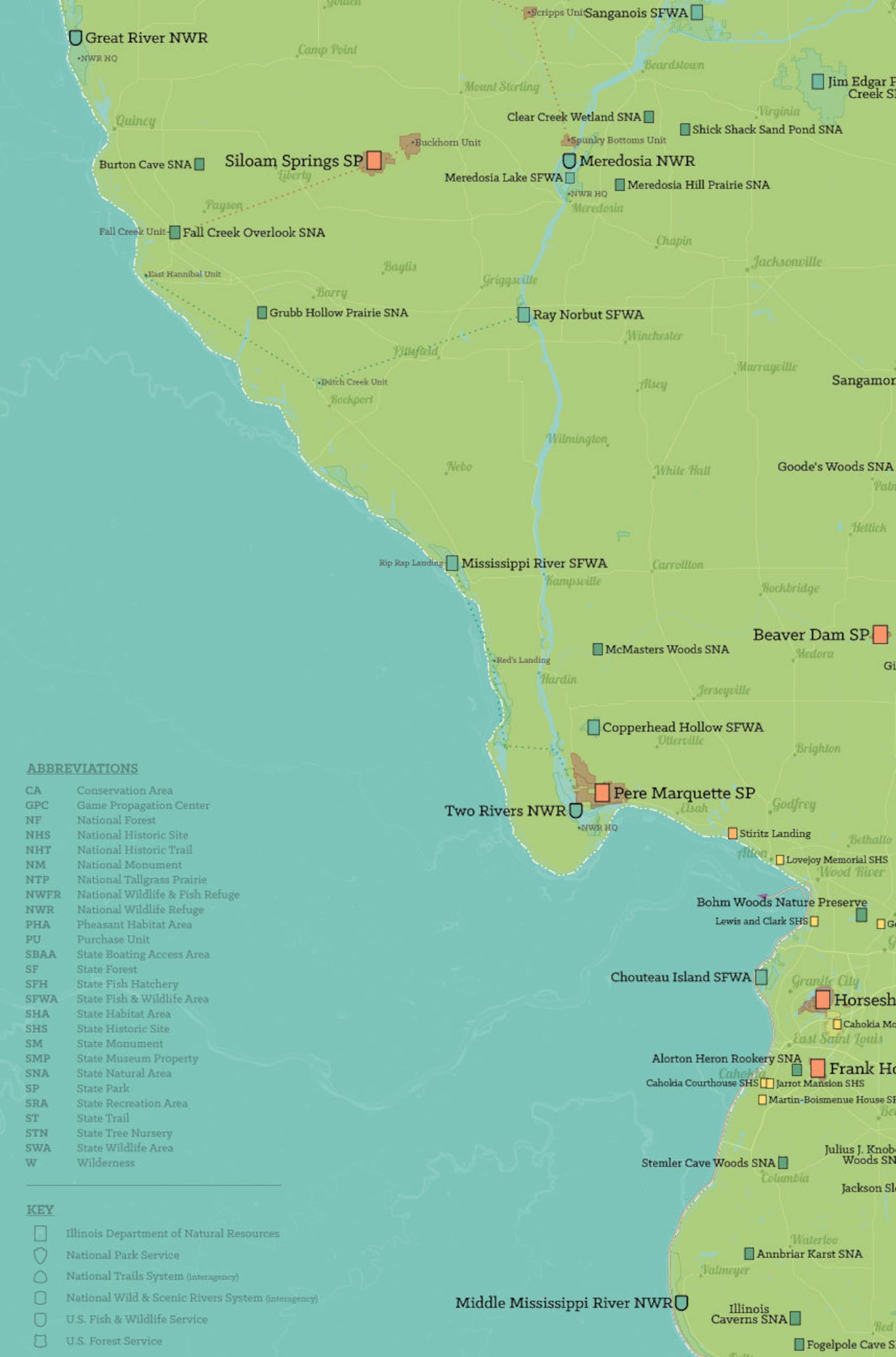 Illinois State Parks & Public Lands Map 24x36 Poster | Etsy