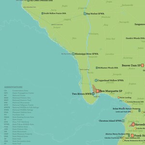 Illinois State Parks & Public Lands Map 24x36 Poster | Etsy