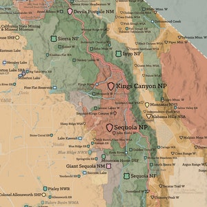California State Parks & Federal Lands Map 24x36 Poster | Etsy
