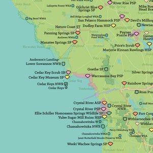 Florida State Parks & Federal Lands Map 24x36 Poster - Etsy