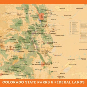 Colorado State Parks & Federal Lands Map 18x24 Poster - Etsy