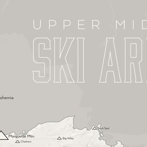 Upper Midwest Ski Resorts Map 18x24 Poster - Etsy
