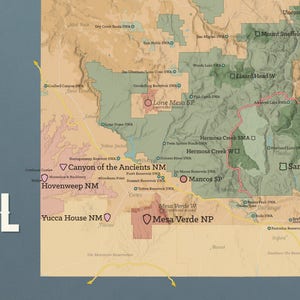 Colorado State Parks & Federal Lands Map 24x36 Poster | Etsy